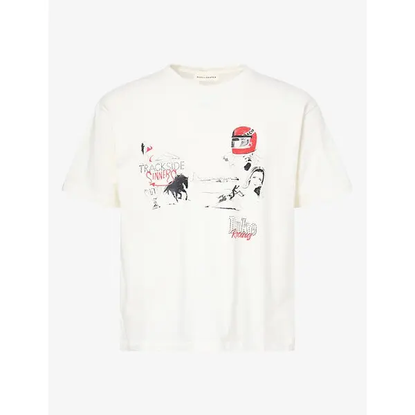 DUKE + DEXTER Mc Smoke Graphic-print Cotton T-shirt - White