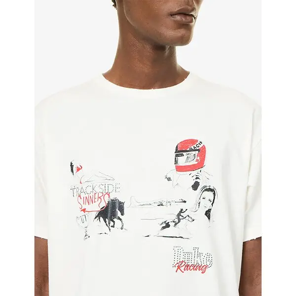 DUKE + DEXTER Mc Smoke Graphic-print Cotton T-shirt