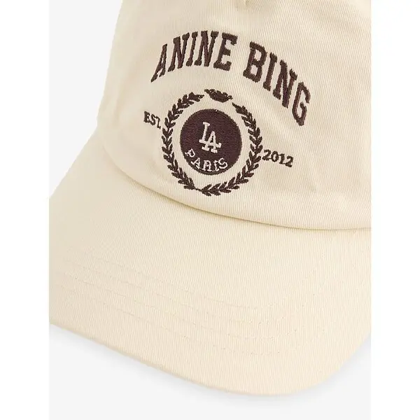 ANINE BING Jeremy Logo-embroidered Cotton Baseball Cap