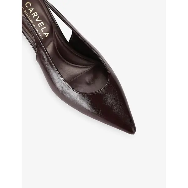 Carvela Elisia Leather Sling-back Courts