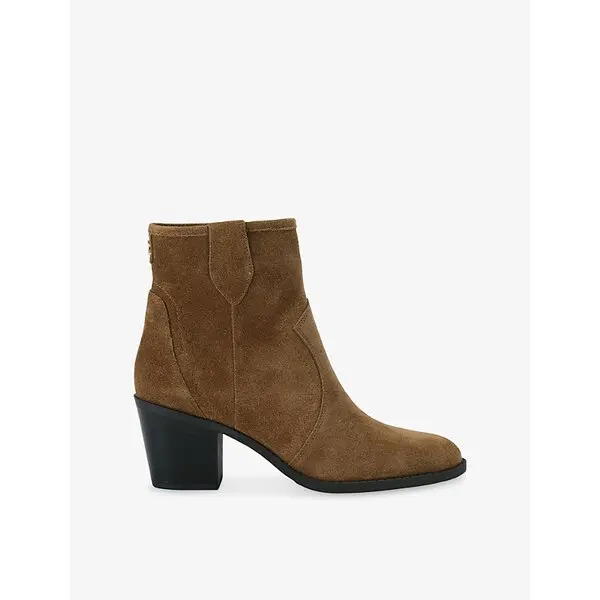 Carvela Salvetti Suede Heeled Ankle Boots - Tan