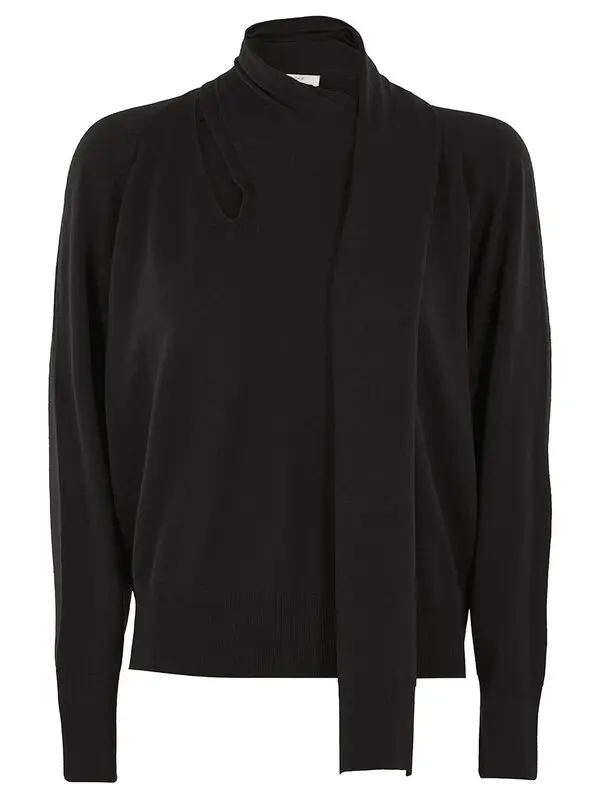 ZANONE Wool Blend Sweater With Knot Detailing - Black