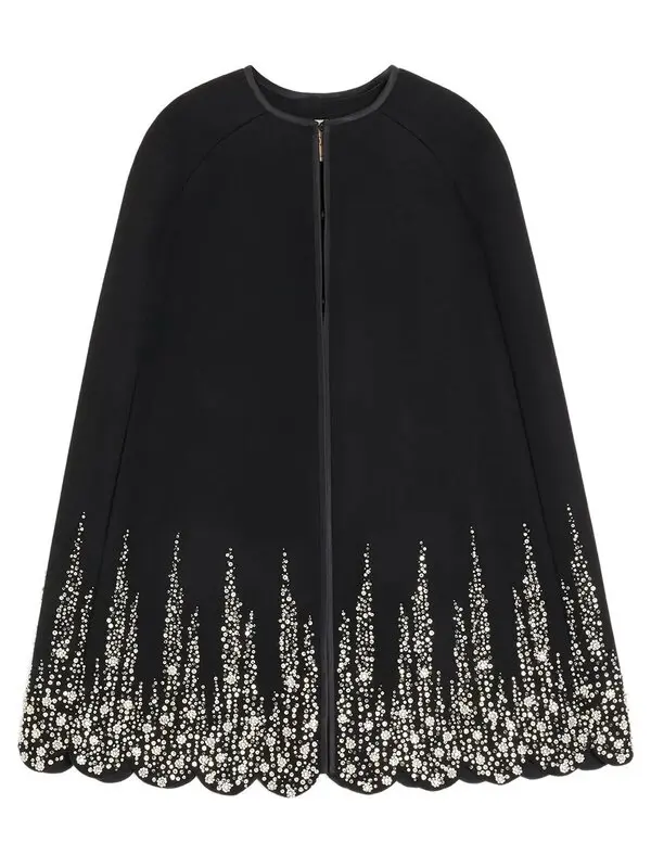 Valentino Garavani Embroidered Compact Drap Cape