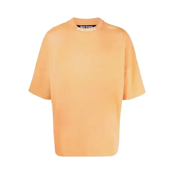 Palm Angels Classic Logo Over Tee Mock /white - Orange