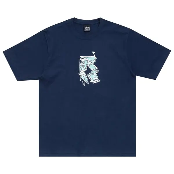 StÜssy Smooth Sk8 Tee 'navy