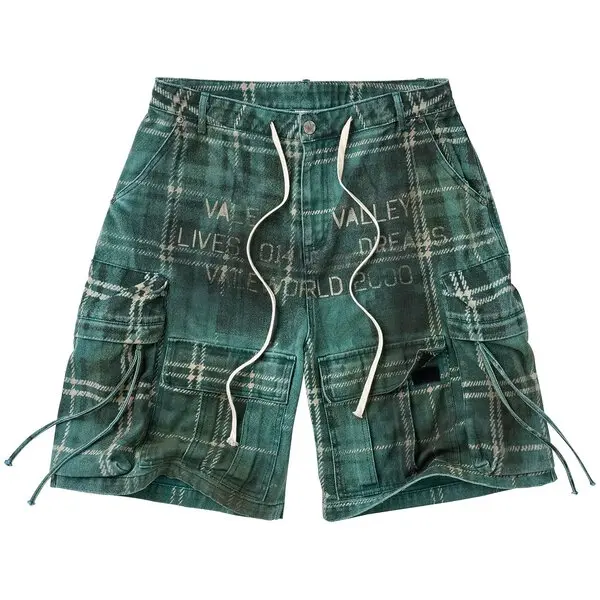 VALE FOREVER Oxford Camo Jorts - Green