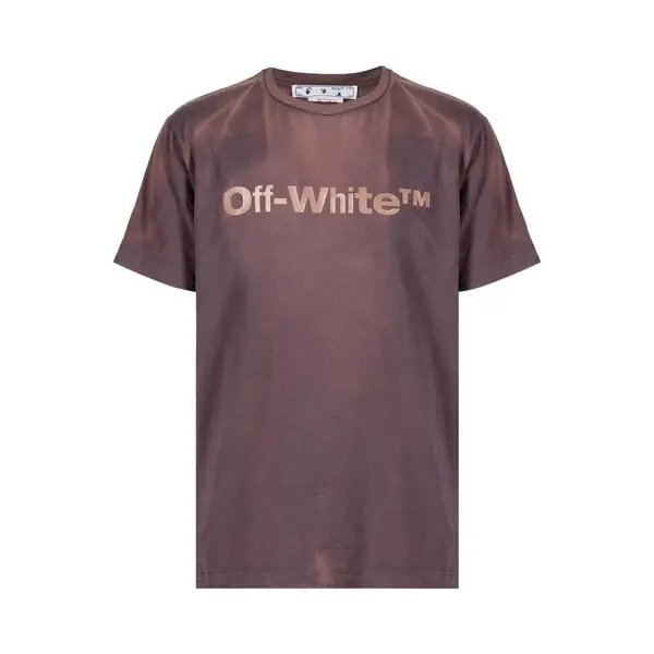 Off-White Laundry Logos Slim Short-sleeve Tee 'aubergine - Purple