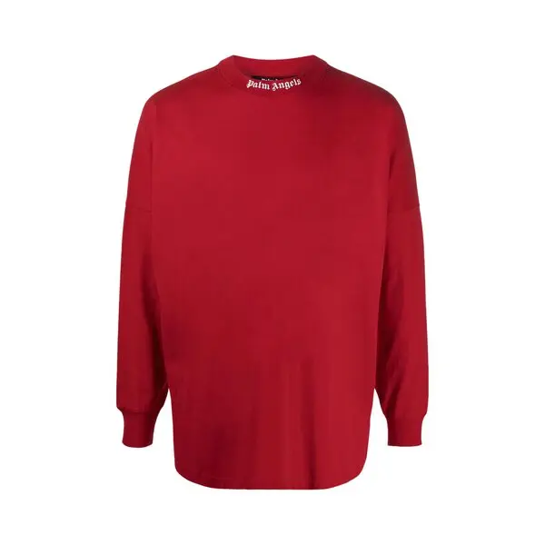 Palm Angels Classic Logo Over Tee Long-sleeve /white