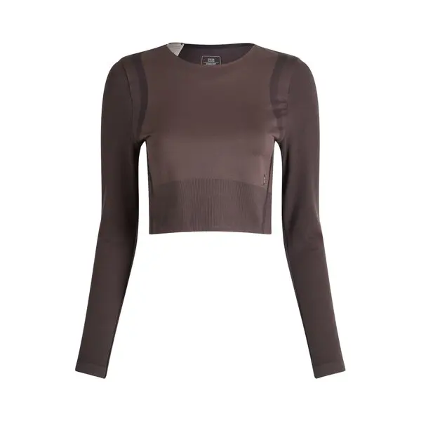 On Studio Knit Long-sleeve Cropped Top