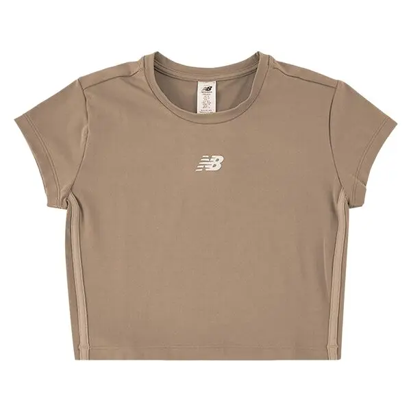 NEW BALANCE Harmony Fitted T-shirt 'dockside - Brown