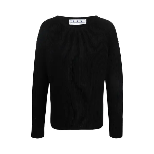 Off-White Slick Diag Knit Crewneck - Black