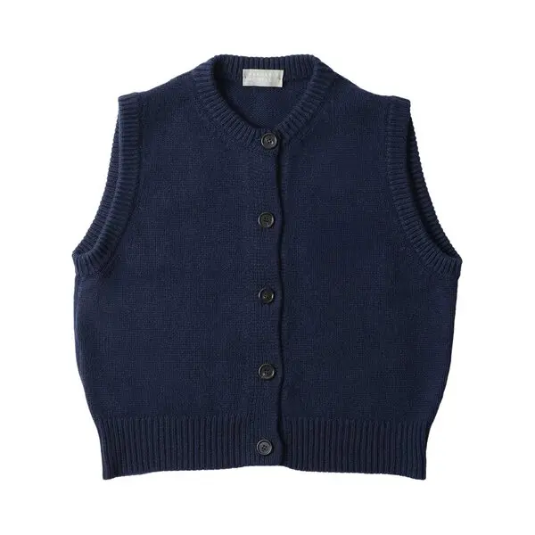 MARGARET HOWELL Knitted Gilet 'navy - Blue