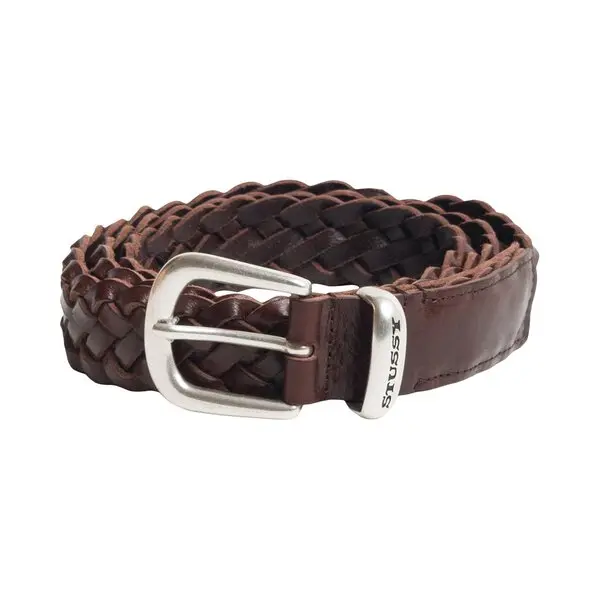 StÜssy Braided Leather Belt - Brown