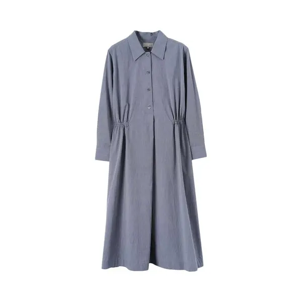 MARGARET HOWELL Relaxed Channel Waist Dress 'navy - Blue