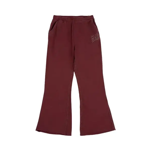 MARKET Big Stitch Open Leg Sweatpants 'oxblood - Red