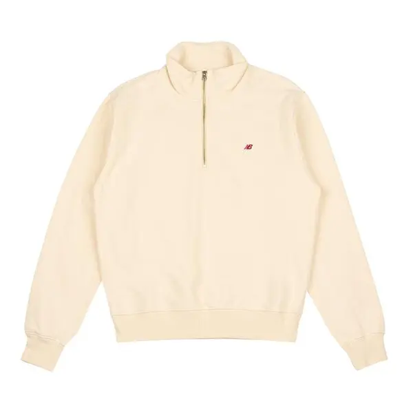 NEW BALANCE Made In Usa Quarter Zip Pullover 'macadamia Nut
