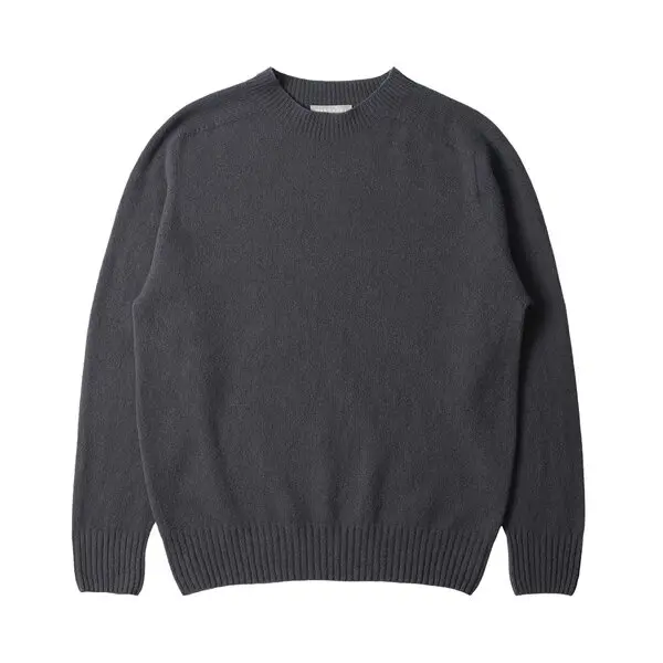 MARGARET HOWELL Seamless Crew Neck Merino Cashmere 'asphalt