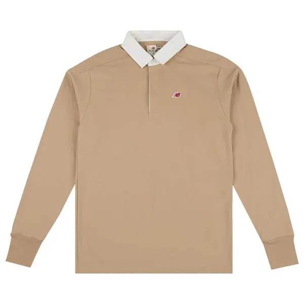 NEW BALANCE Made In Usa Long-sleeve Polo 'incense - Tan