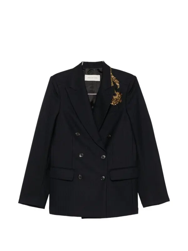 Dries Van Noten Barrysta Double-breasted Jacket - Blue