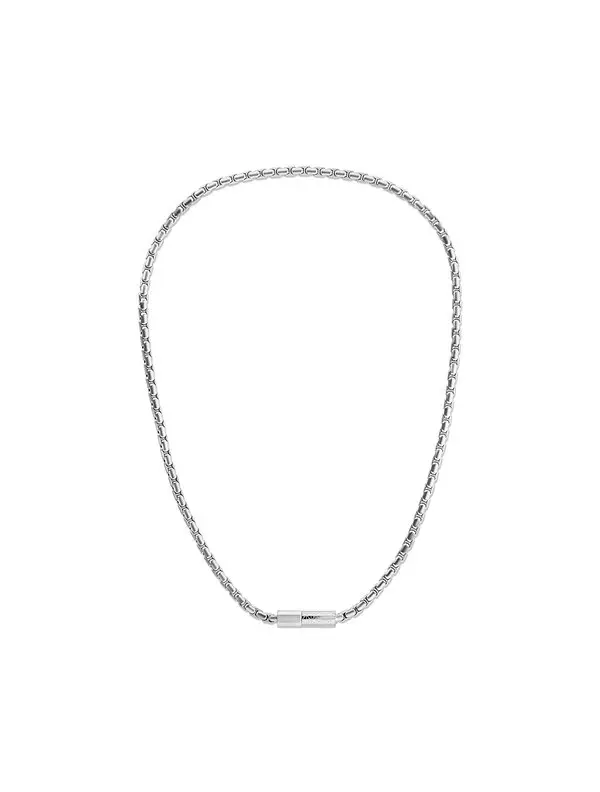 Calvin Klein Contoured Link Necklace - Silver