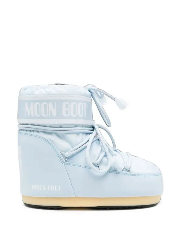 Moon Boot Icon Low Snow Boots With Tie Fastening - Sky Blue