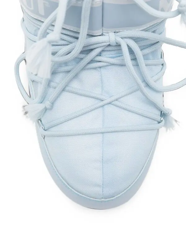 Moon Boot Icon Low Snow Boots With Tie Fastening - Sky Blue