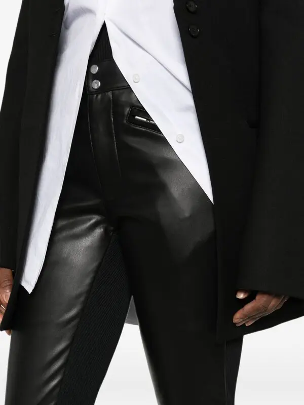 Sacai Faux Leather Trousers - Black