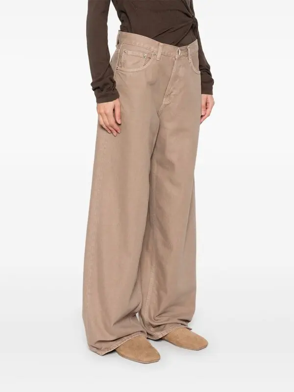 HAIKURE Bethany Wide Leg Jeans - Beige