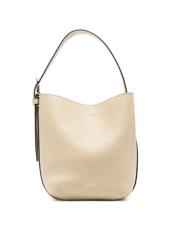 TOTEME Belted Petite Leather Tote - Beige