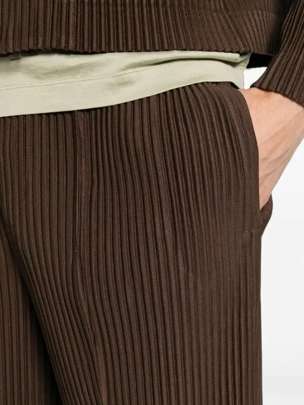 Issey Miyake Pleated Tailored Trousers - Brown