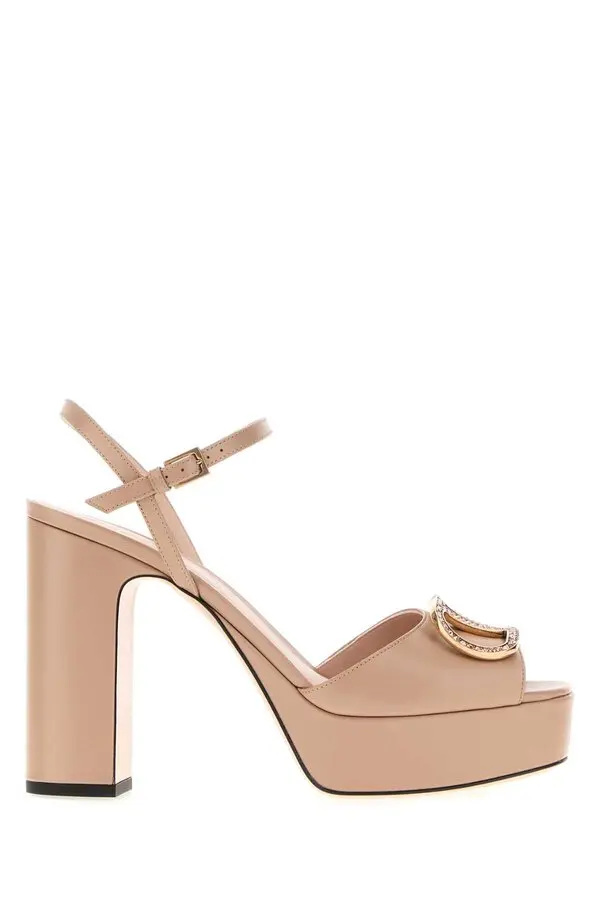 Valentino Garavani Vlogo Signature Leather Sandals - Pink