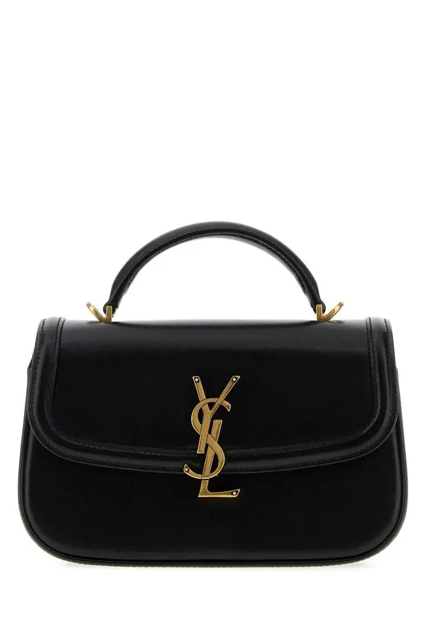 Saint Laurent Mini Solferino Leather Handbag, 19.5 Cm - Black