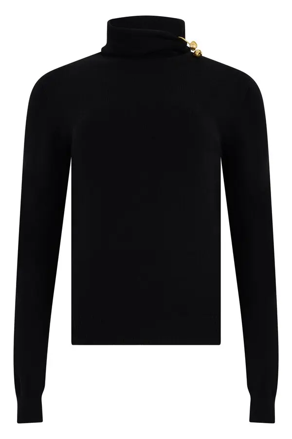 Alberta Ferretti High-neck Wool-silk-cashmere Sweater