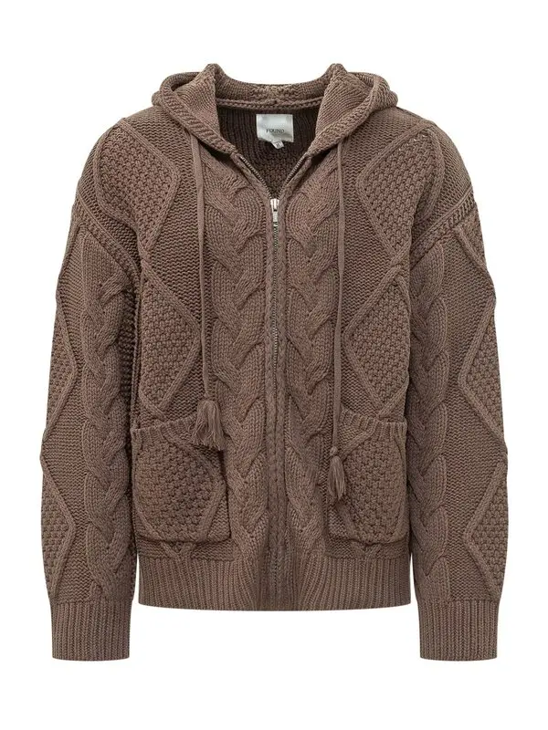 FOUND Cable Zip-up Hoodie