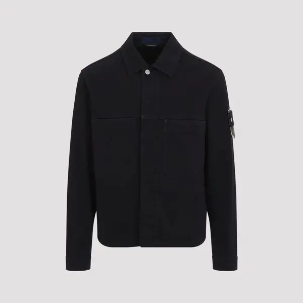 Stone Island Cotton Denim Biker Jacket - Black