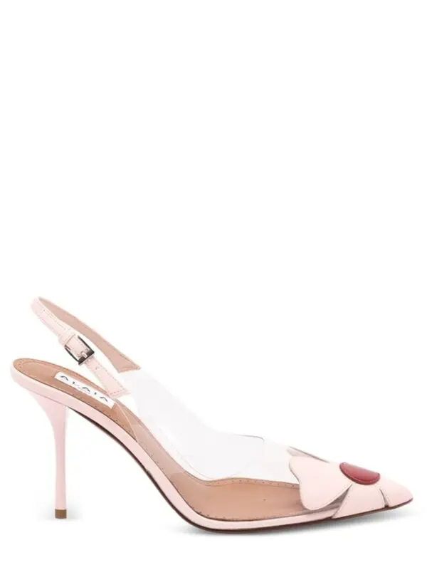 Alaïa Slingback Stiletto Pumps With Floral Detail - Pink