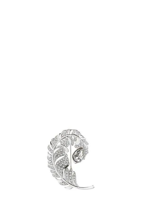 SWAROVSKI Idyllia Metal Mini Brooch, 3 Cm X 4.5 Cm - Silver