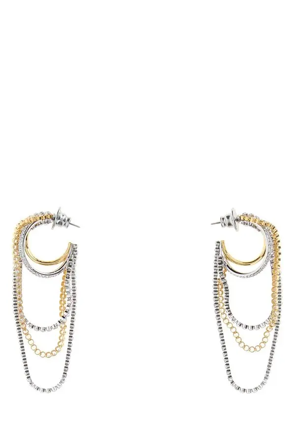 SWAROVSKI Two-tone Metal Hyperbola Earrings, 7 Cm - Multicoloured
