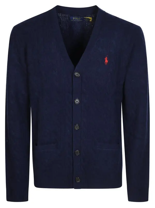 Polo Ralph Lauren Braided Cardigan - Blu