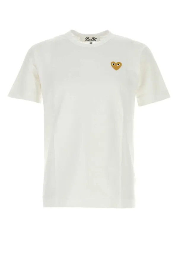 Play Comme Des Garcon 100% Cotton T-shirt With Play Graphic Emblem