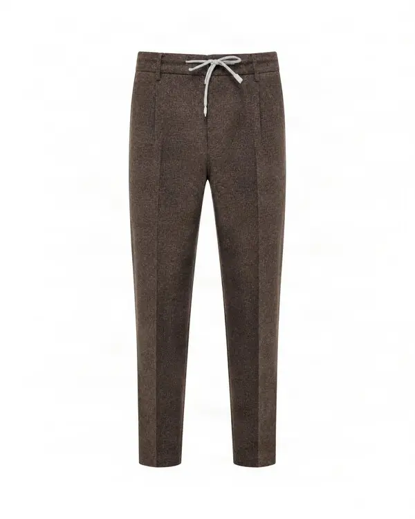 Eleventy Wool-blend Drawstring Trousers