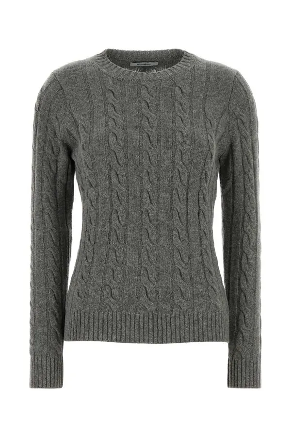 Gimaguas Braid Knit Wool Blend Sweater For - Grey