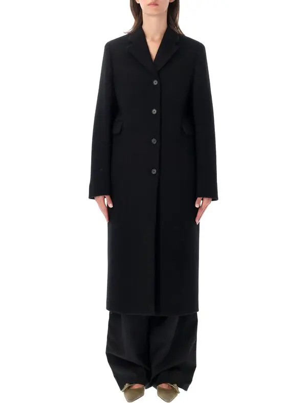 Prada Tailored Long Wool Coat