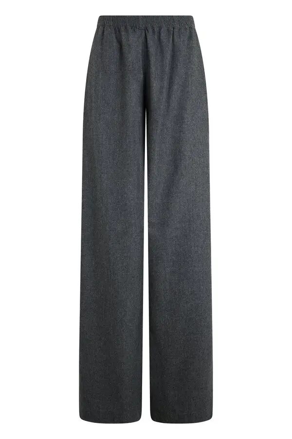 Fabiana Filippi Elastic Waist Wool-blend Pants With Pleated Front