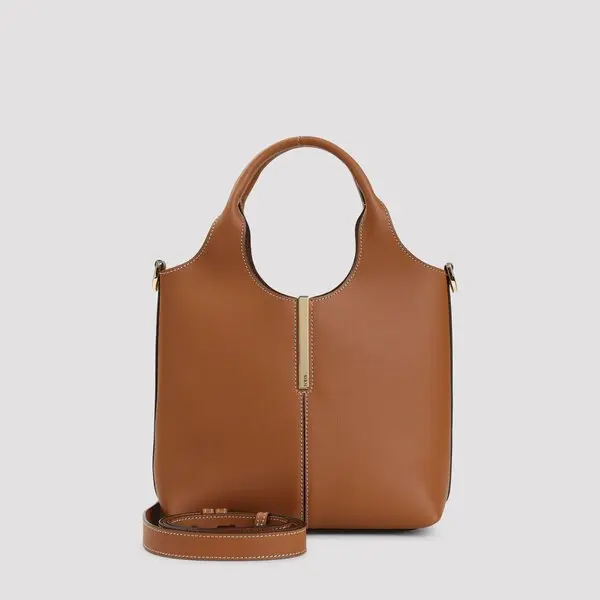 TOD'S Calf Leather Mini Shoulder Bag - Brown