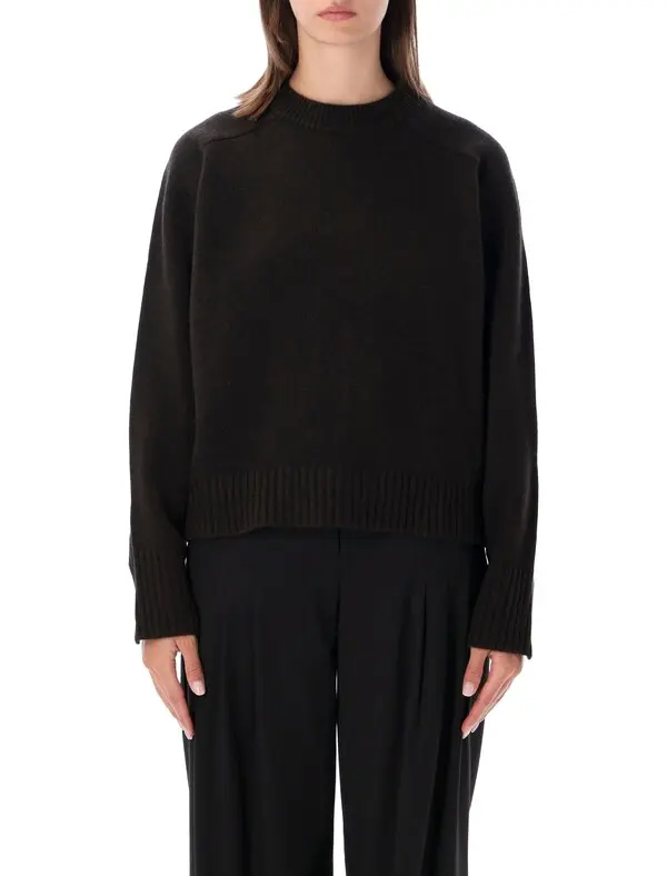 Soeur Merino Wool Mock Neck Sweater - Marrone