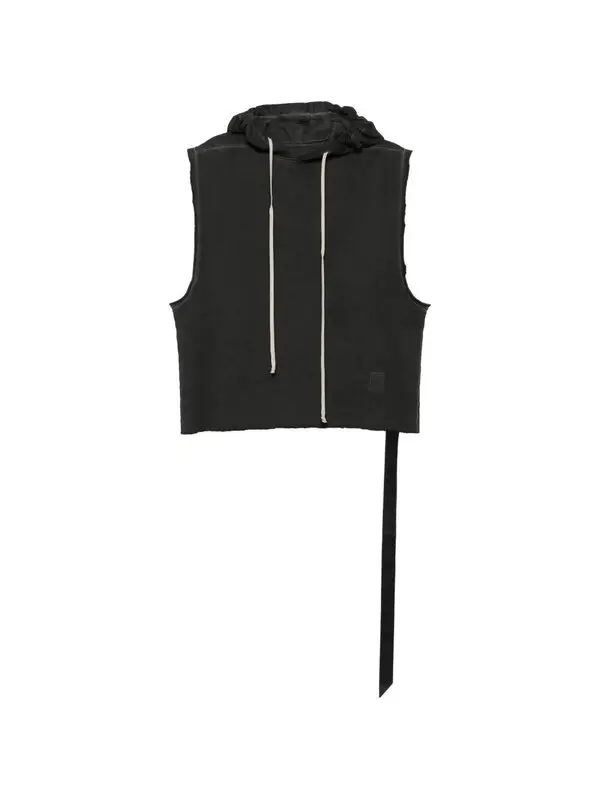 Rick Owens Sleeveless Drawstring Hood Sweatshirt