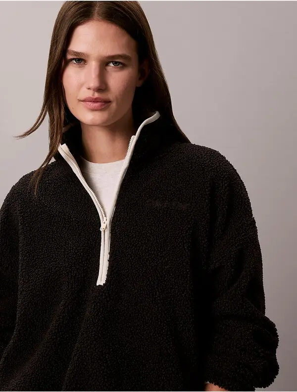 Calvin Klein Sherpa 1/4 Zip Sweatshirt