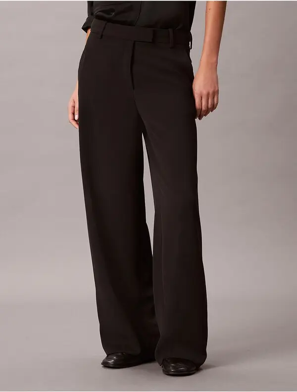 Calvin Klein Twill Wide Leg Pants