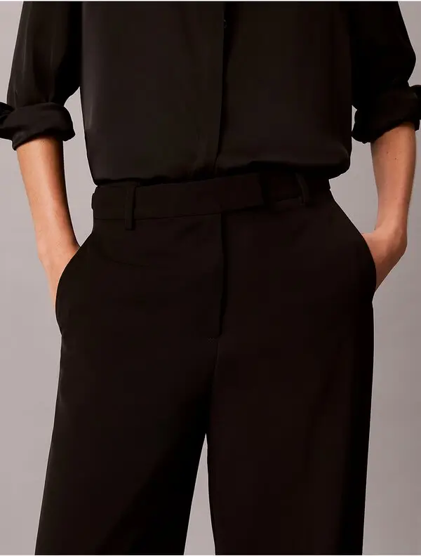 Calvin Klein Twill Wide Leg Pants